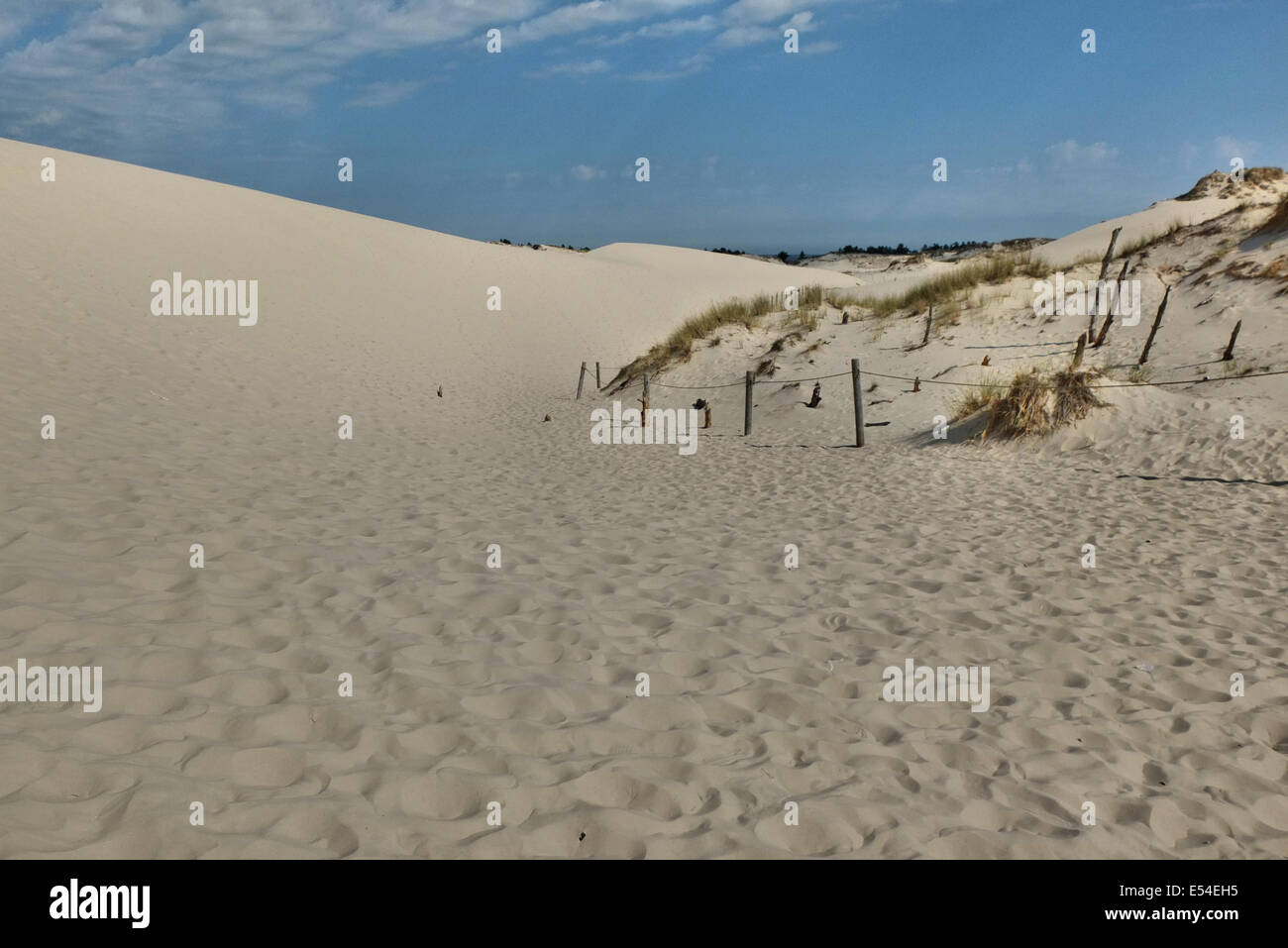 Leba, Poland. 20th, July 2014. Moving sand dunes in the Slowinski ...