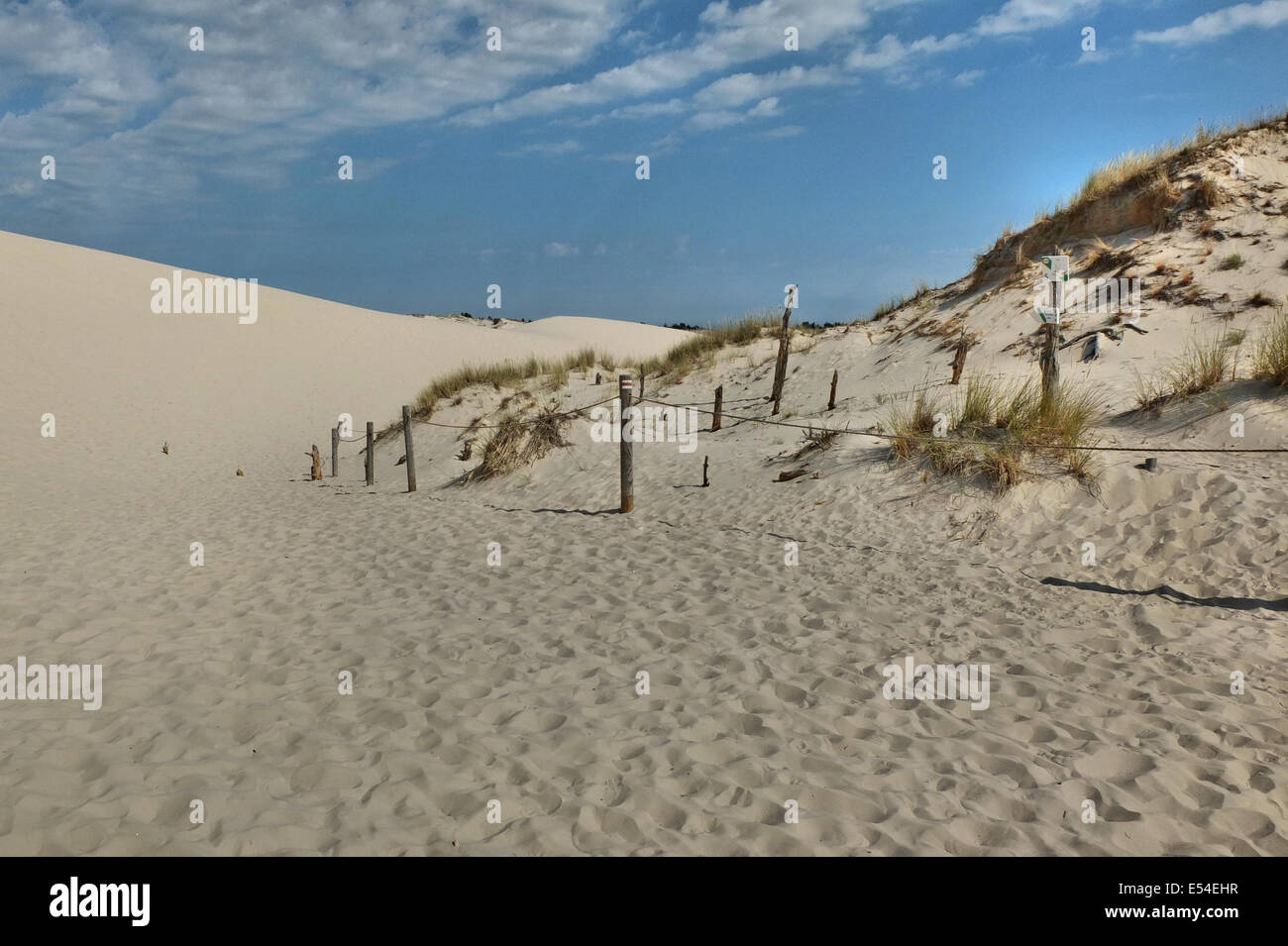 Leba, Poland. 20th, July 2014. Moving sand dunes in the Slowinski ...