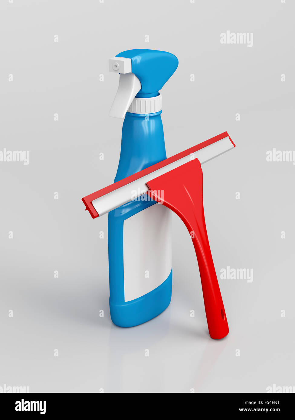 Squeegee and window cleaner spray bottle Stock Photo - Alamy