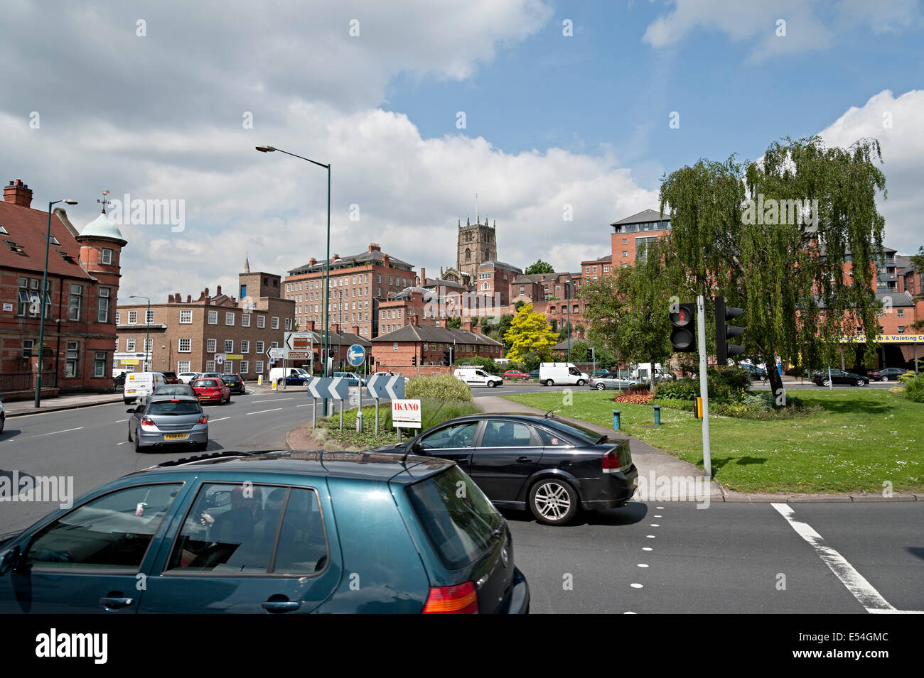 Lace market Nottingham high pavement from the a6008 roundabout Stock ...