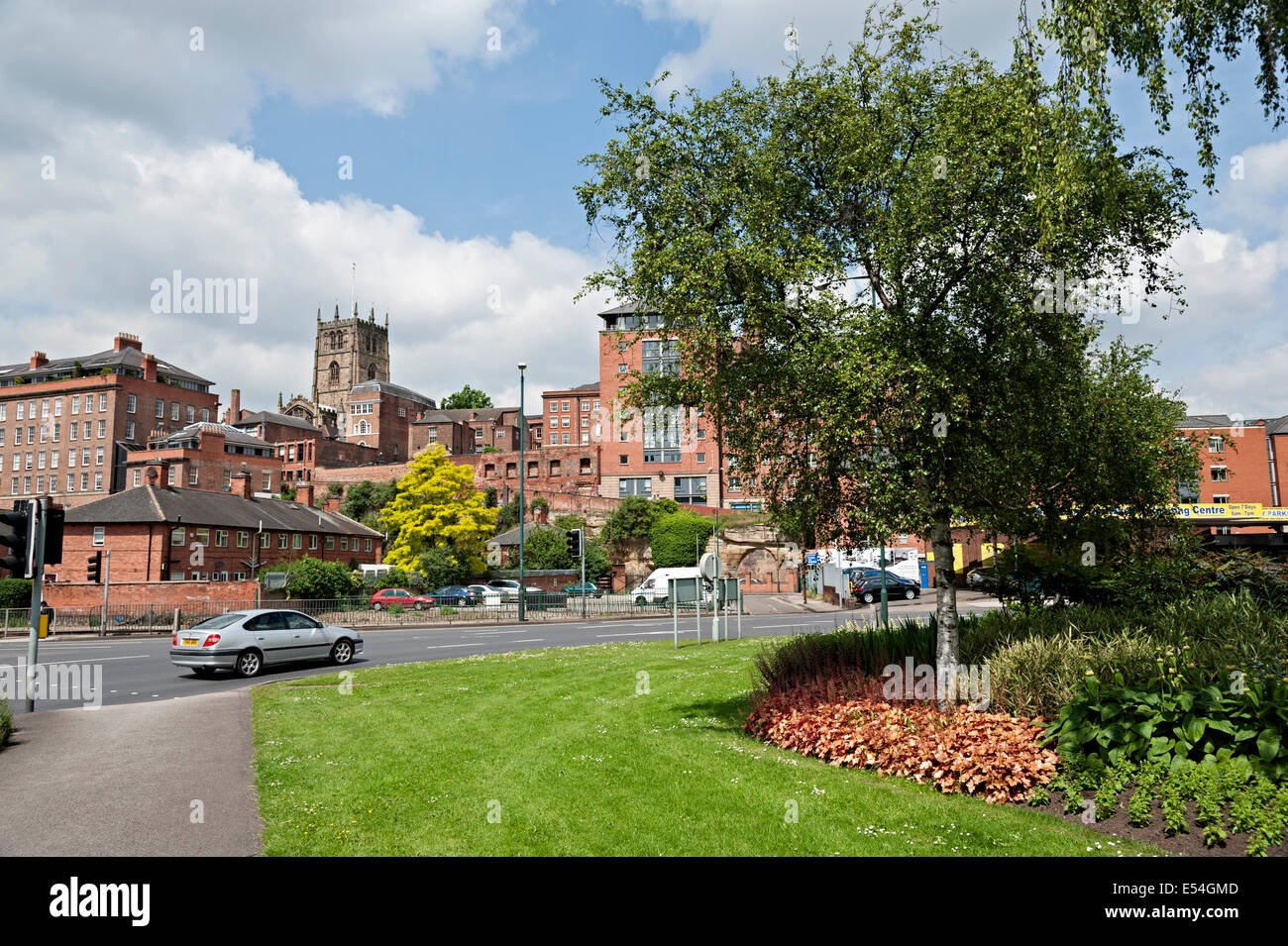 Lace market Nottingham high pavement from the a6008 roundabout Stock ...