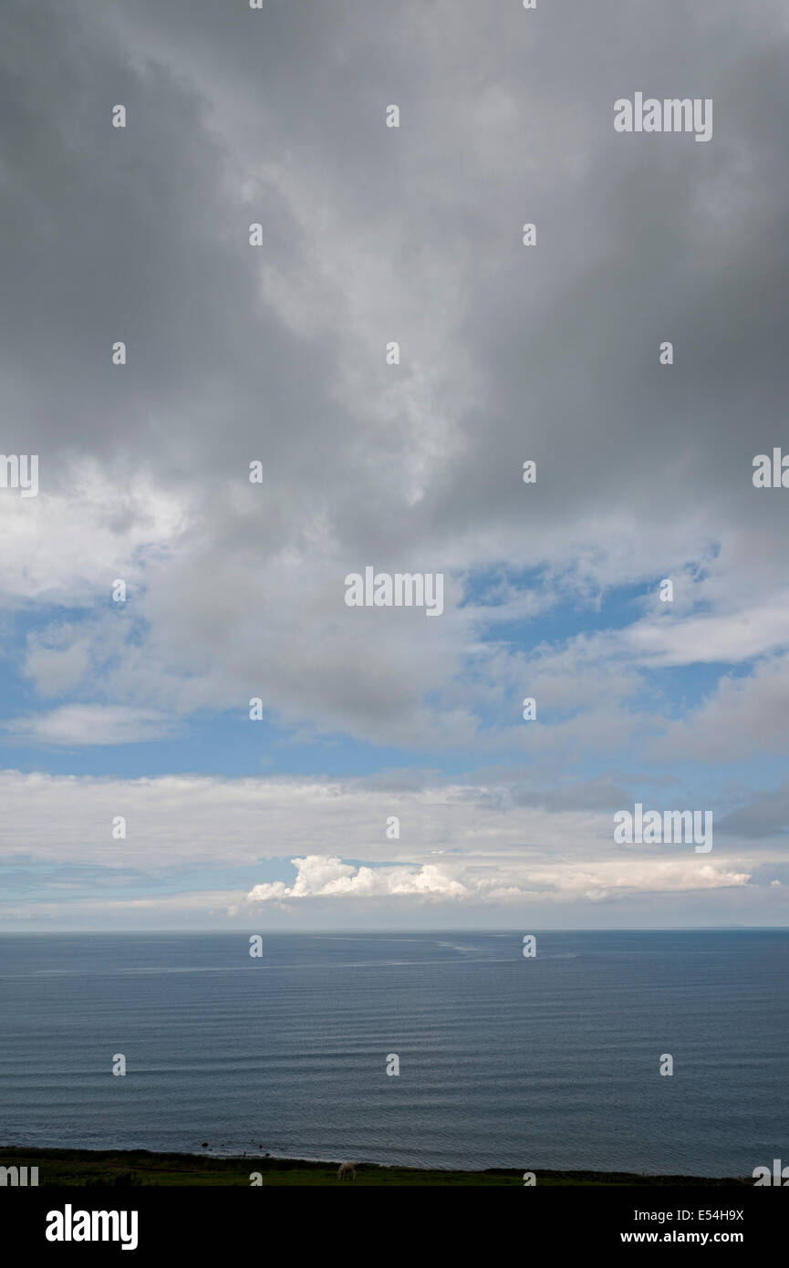 Irish sea from wales blue colour just after a short rain shower Stock ...