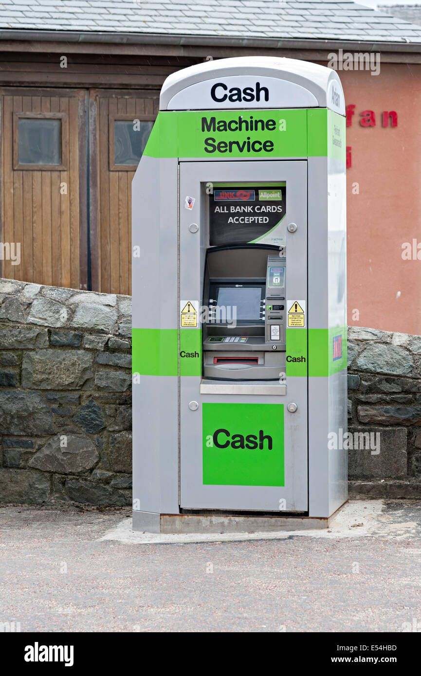 Aberdovey wales street bank atm terminal for holiday cash Stock Photo ...