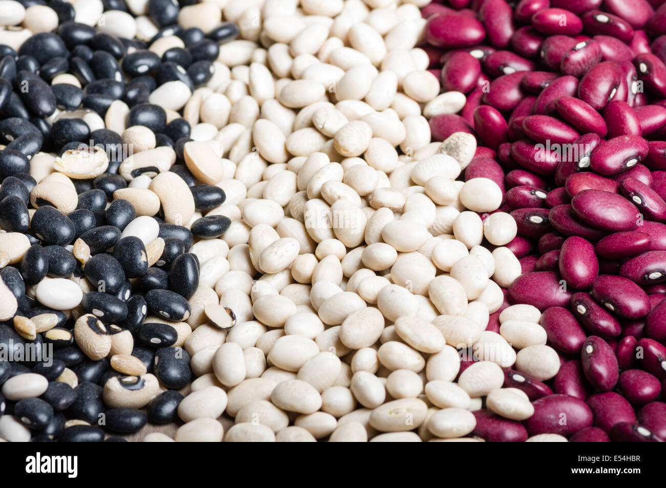 Dried beans arranged for use in a background Stock Photo - Alamy
