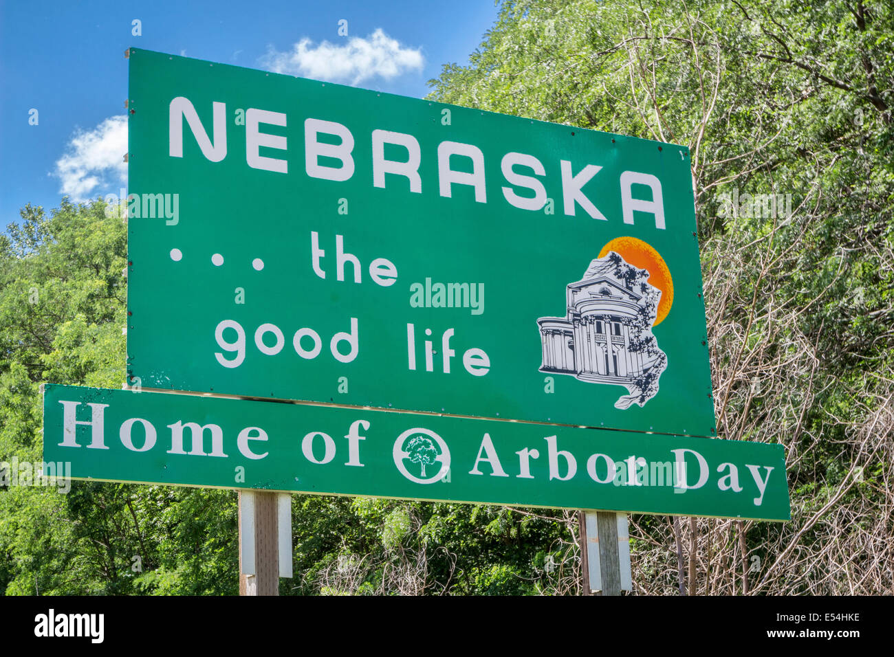 Nebraska , the good life, home of Arbor Day - roadside welcome sign at ...