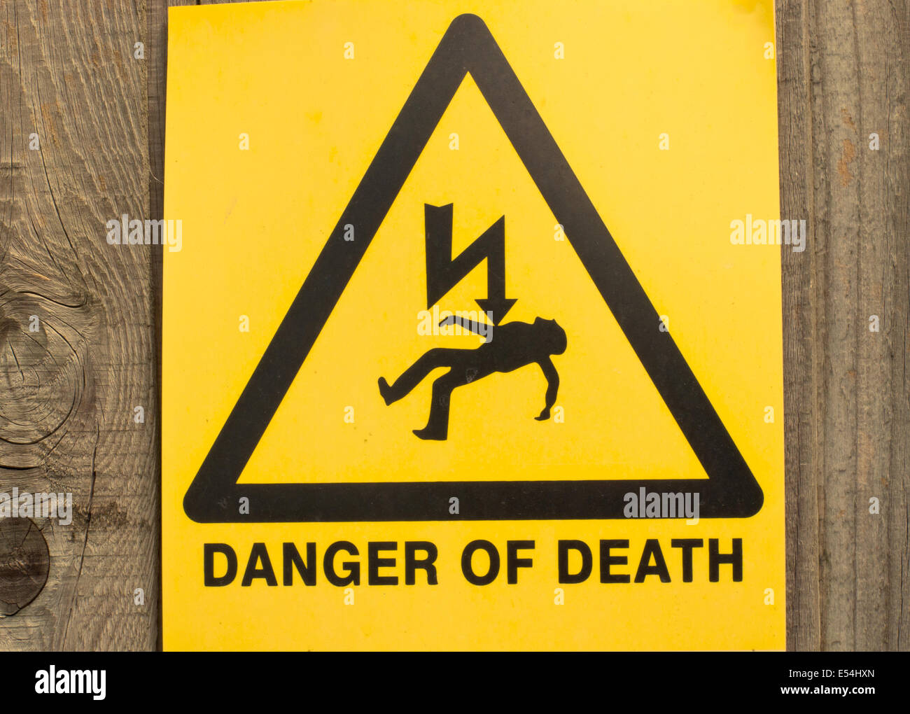 a sign showing danger electrical hazard Stock Photo - Alamy