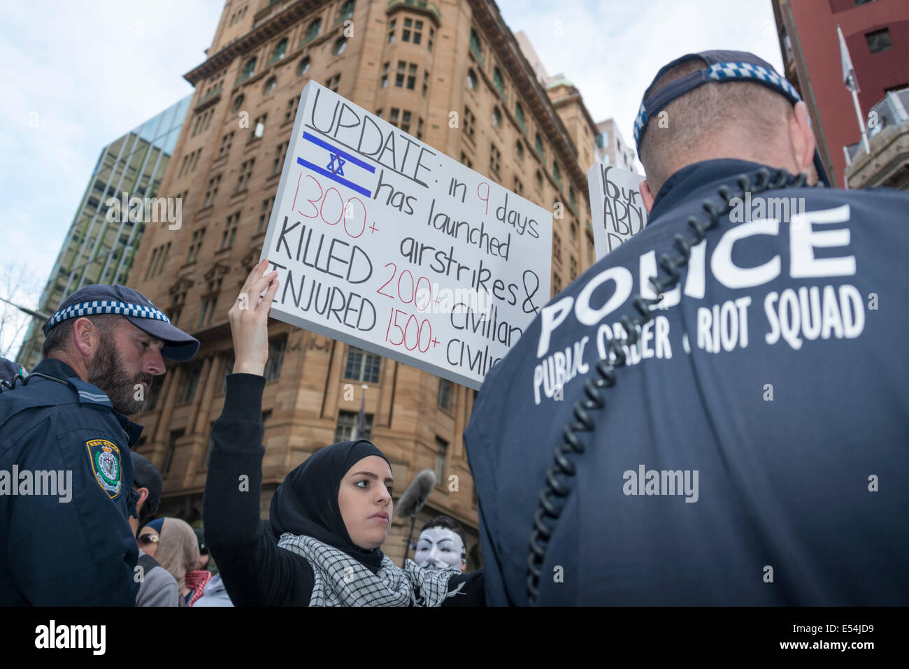 AUSTRALIA, Sydney. 20th July, 2014: A large presence of 'Public Order ...
