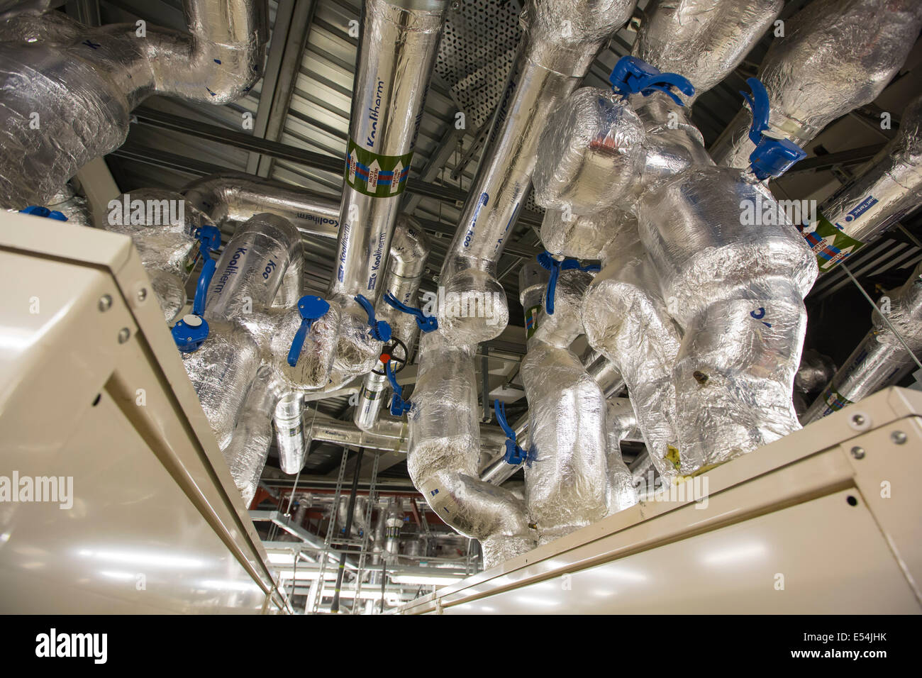 The ground source heat pump system at the Crystal building which is the ...