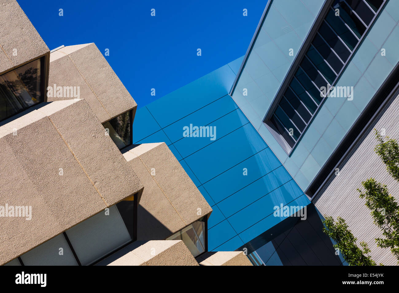 Abstract image of architectural styles of adjacent buildings, Vancouver ...