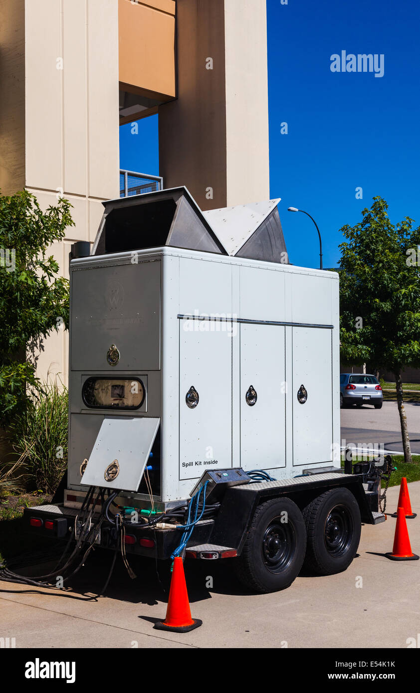Mobile power generator for a film set on location, Vancouver, Canada ...