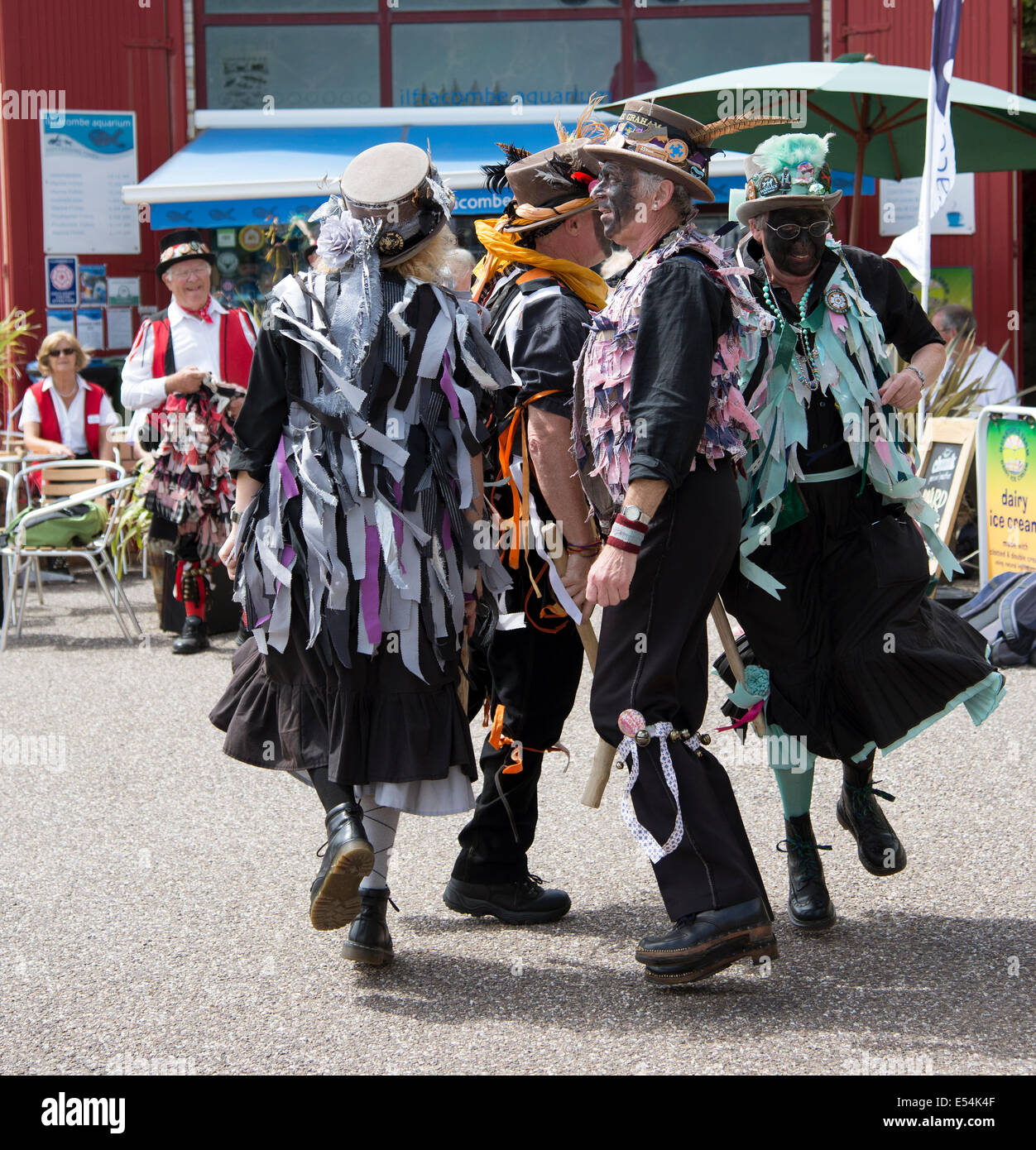 Morris dancers on pier in hi-res stock photography and images - Alamy