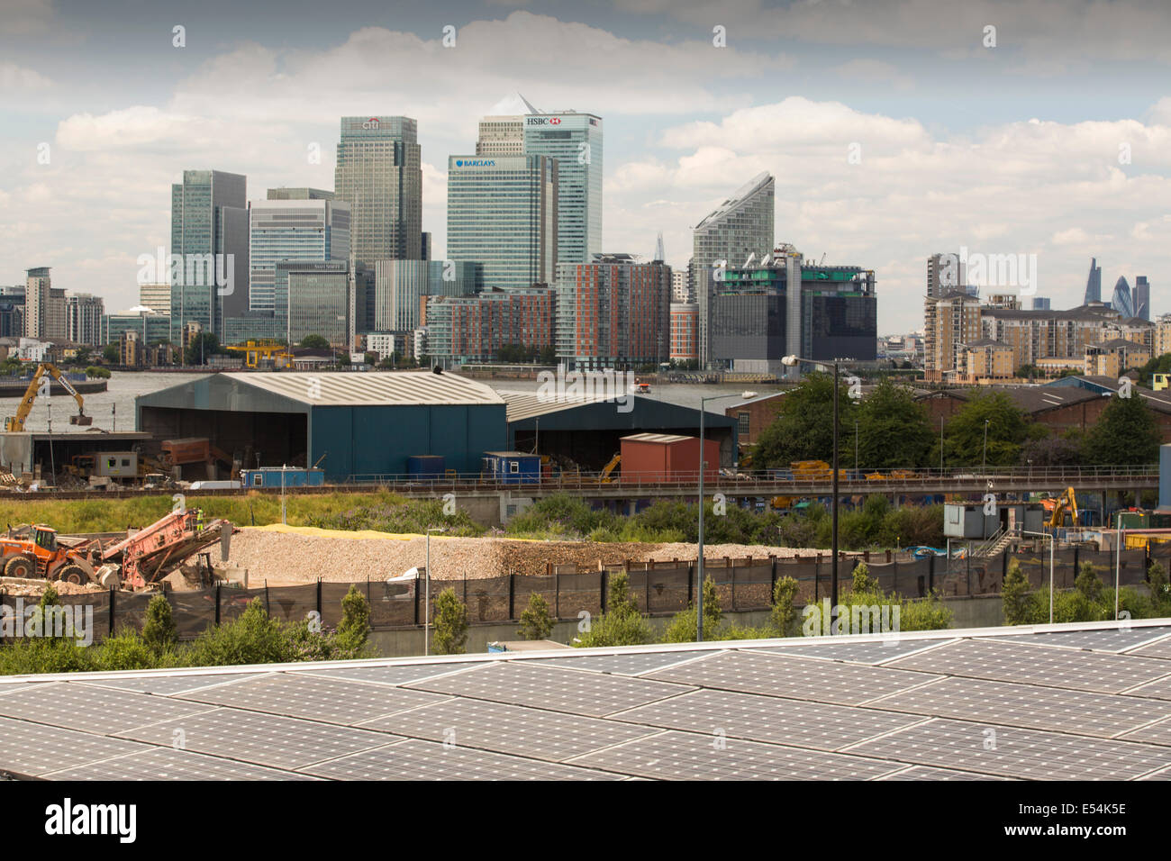 Solar PV panels on the roof of the Crystal building which is the first ...