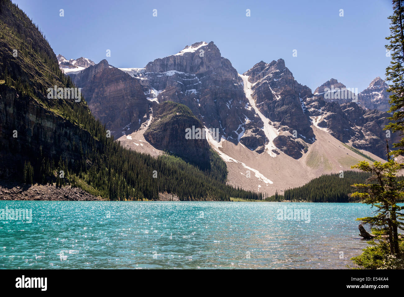 Emerald lake view Stock Photo - Alamy