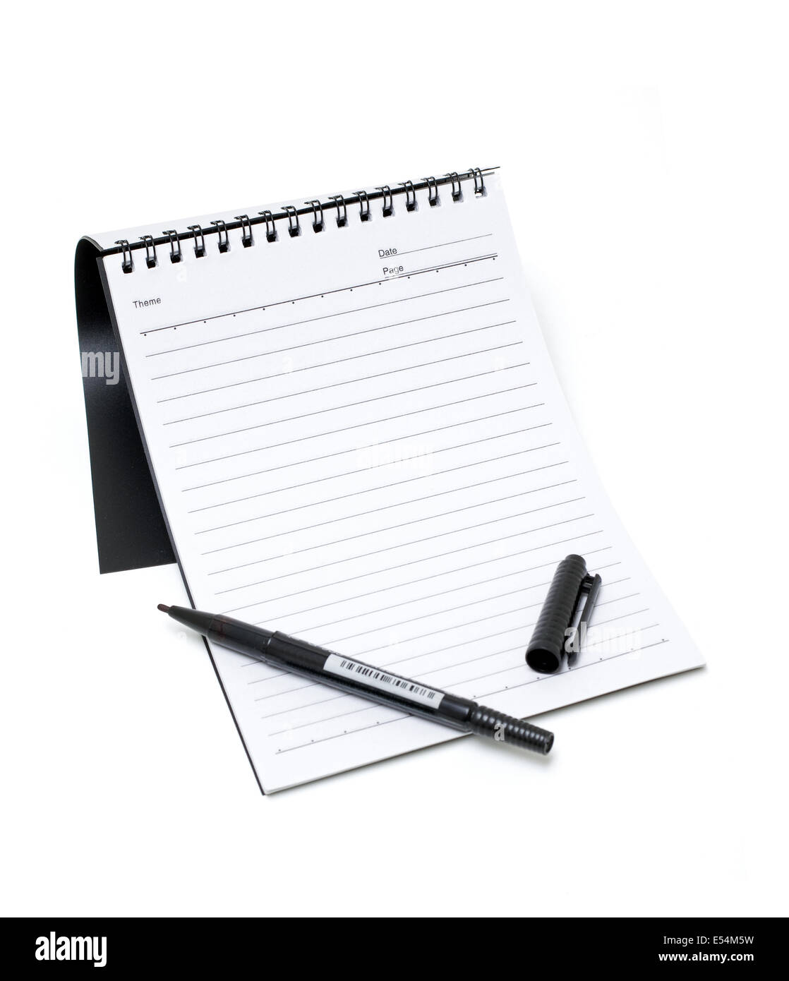 Blank open notepad pen Cut Out Stock Images & Pictures - Alamy