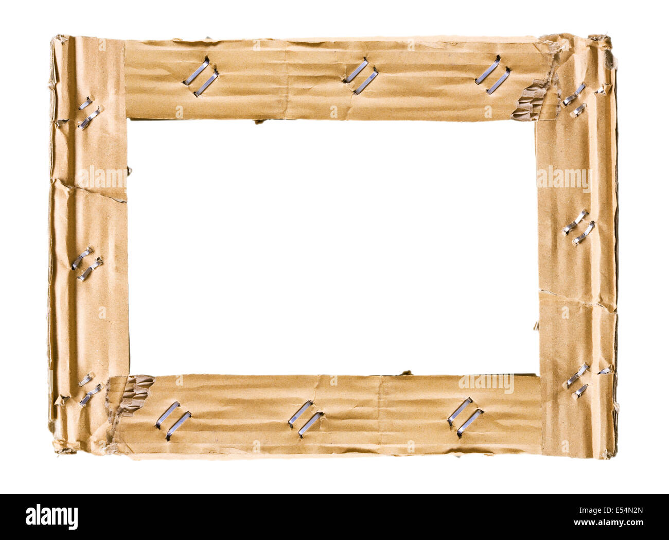 Cardboard frame isolated on white background Stock Photo - Alamy