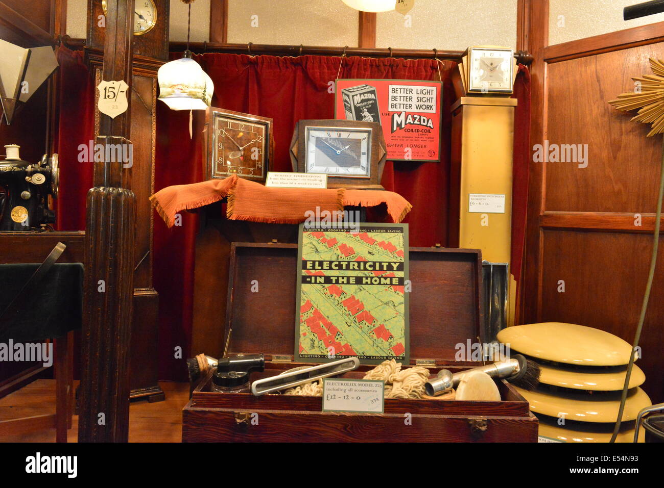 A replica of a 1930's electrical store Stock Photo - Alamy
