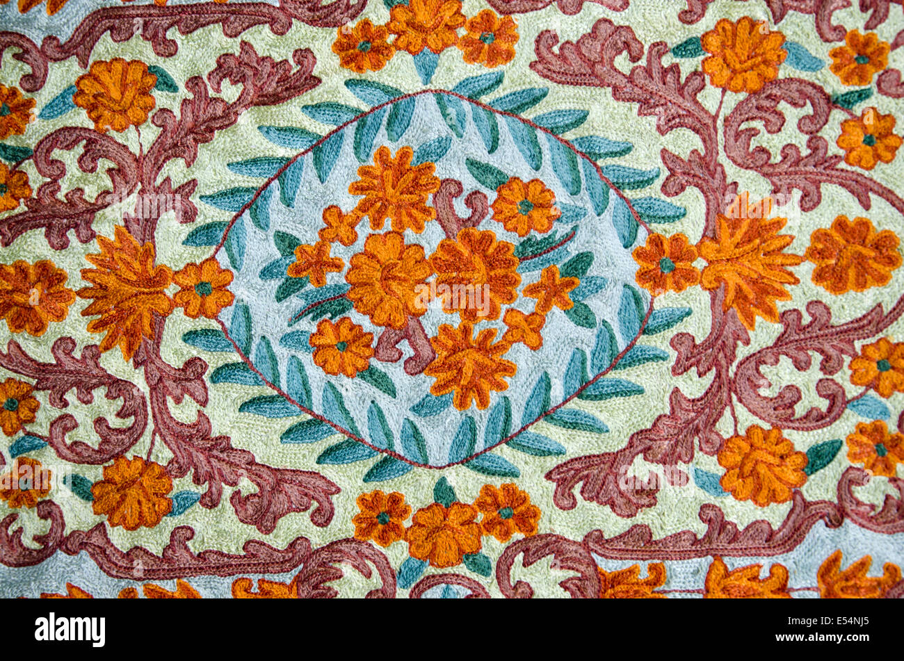 floral ornamental beautiful asian cloth background Stock Photo - Alamy