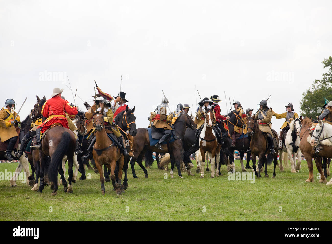 17th century re enactment of the English civil war between the ...