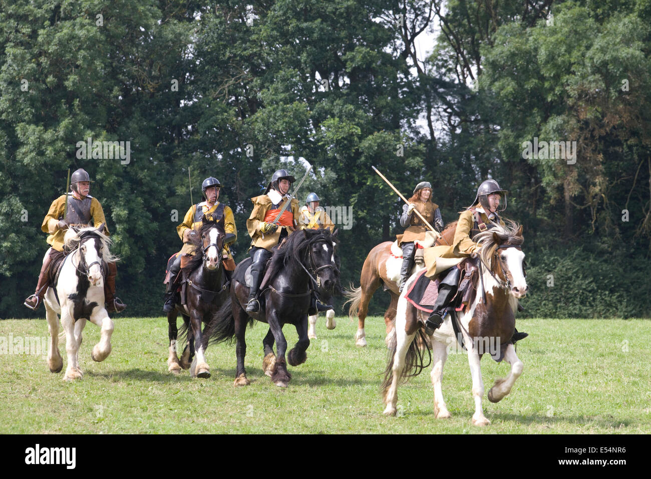 17th century re enactment of the English civil war between the ...