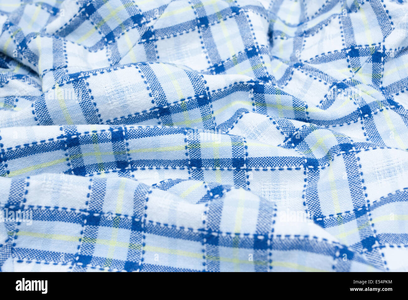 Checked fabric background texture Stock Photo - Alamy