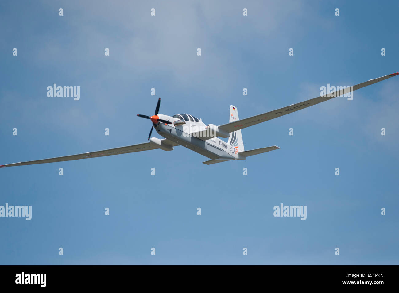 Grob G520T Egret II aircraft demonstration at the Farnborough ...