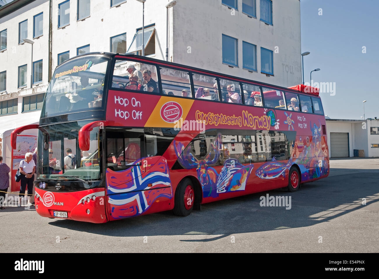 City sightseeing bus in Alesund Norway Stock Photo - Alamy