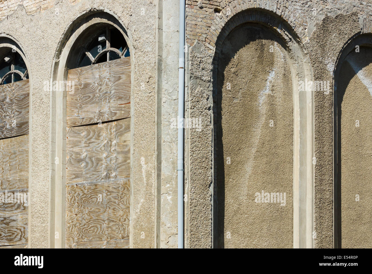 Stucco wall of an old building. Background Stock Photo - Alamy
