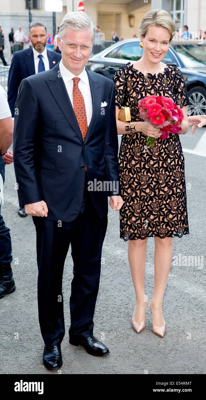 Brussels, Belgium. 20th July, 2014. King Philippe and Queen Mathilde of ...