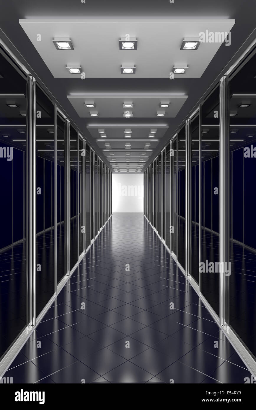 Long office hallway hi-res stock photography and images - Alamy