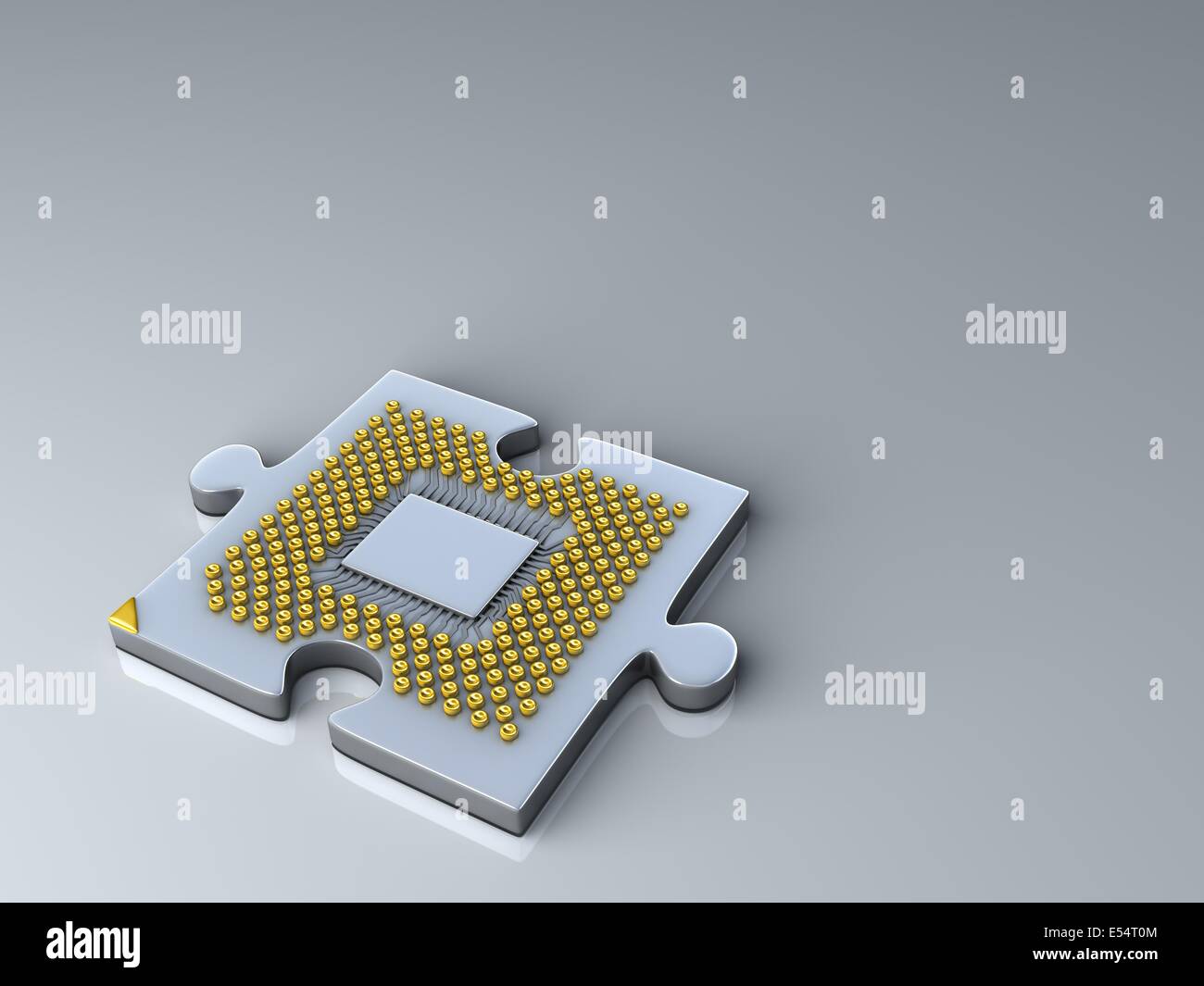 Puzzle made of fantasy CPU. Conceptual technology 3d illustration Stock Photo - Alamy