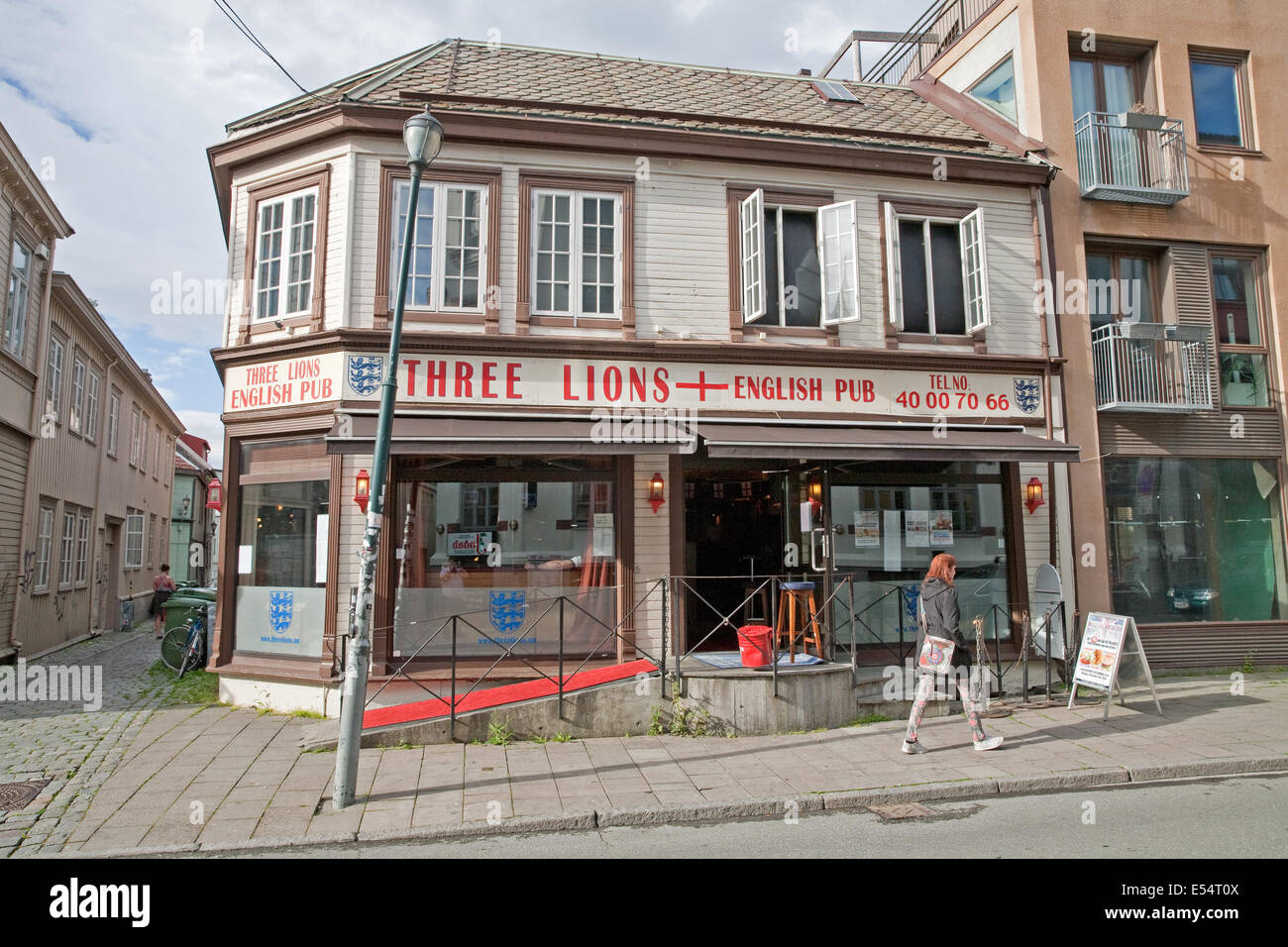 Three Lions English Pub in Trondheim Norway Stock Photo - Alamy