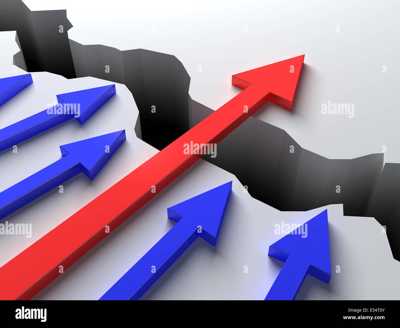 overcoming obstacles. conceptual business illustration Stock Photo - Alamy