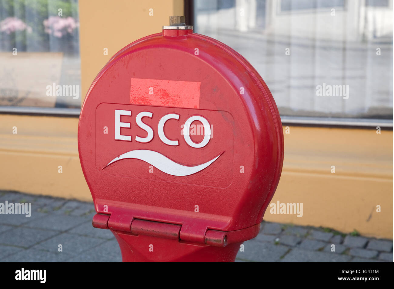 Esco fire hydrant in Geiranger Norway Stock Photo - Alamy