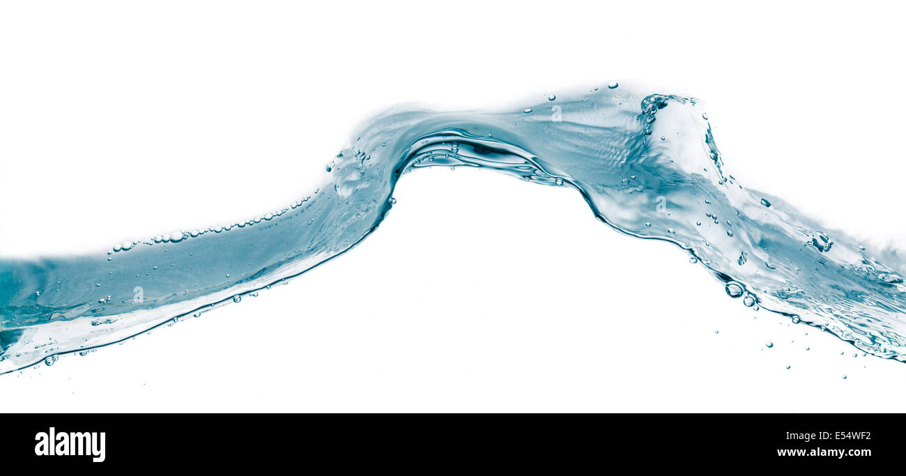 Water splash isolated on white. Close up of splash of water forming ...