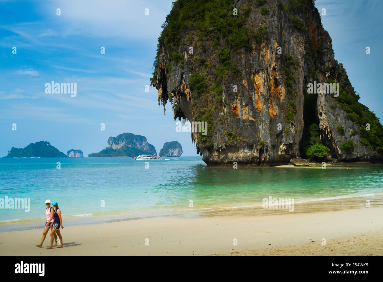 Koh Nok island and Pranang Cave Beach. Railay. Krabi province, Thailand ...