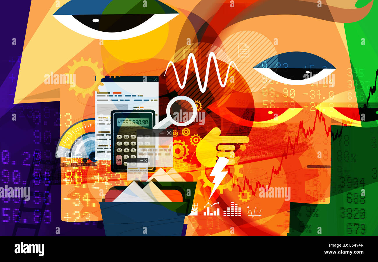 Business Abstract - Teamwork Illustration Stock Photo - Alamy