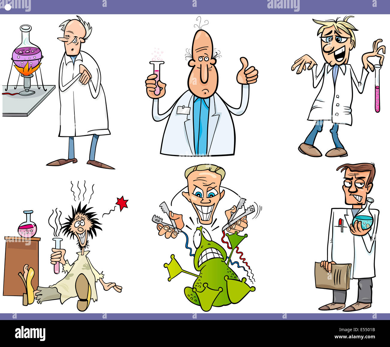 Evil scientist cartoon illustration hi-res stock photography and images ...