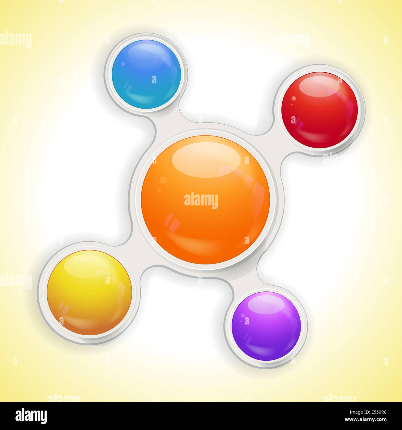 Infographic vector Background with Colourful Spheres Stock Photo - Alamy