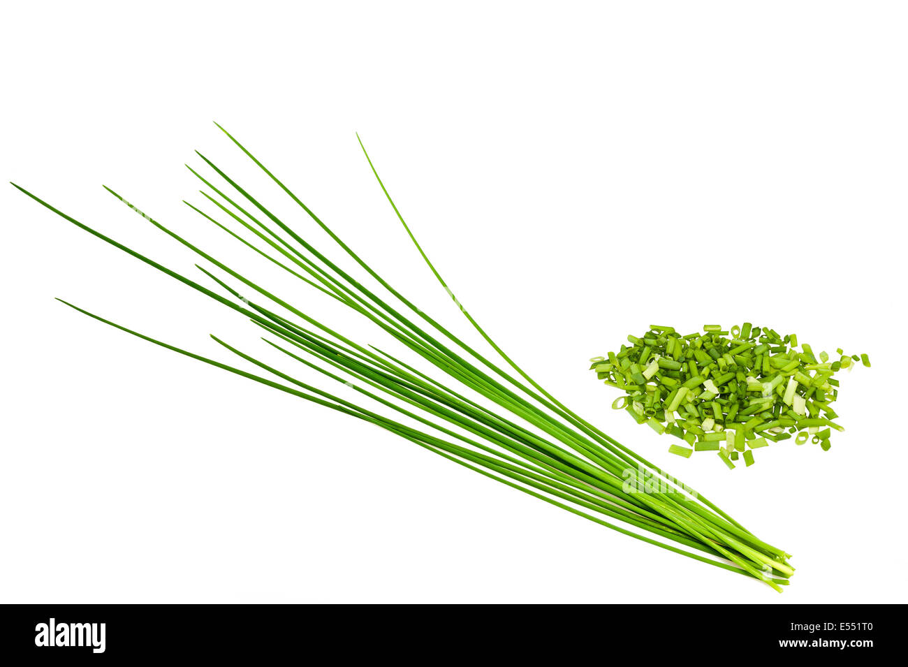 bunch chives isolated on white Stock Photo - Alamy