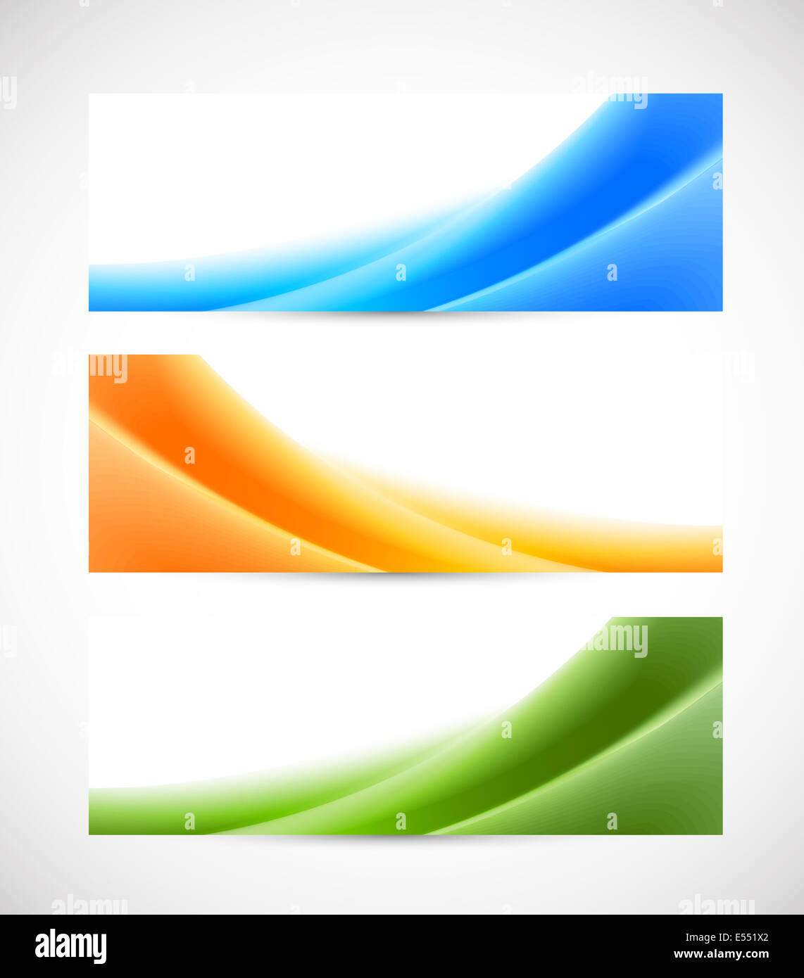 Set of wavy banners Stock Photo - Alamy