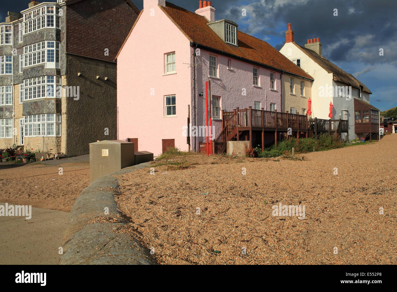 Building's on West bay seafront, Dorset, England, UK Stock Photo - Alamy