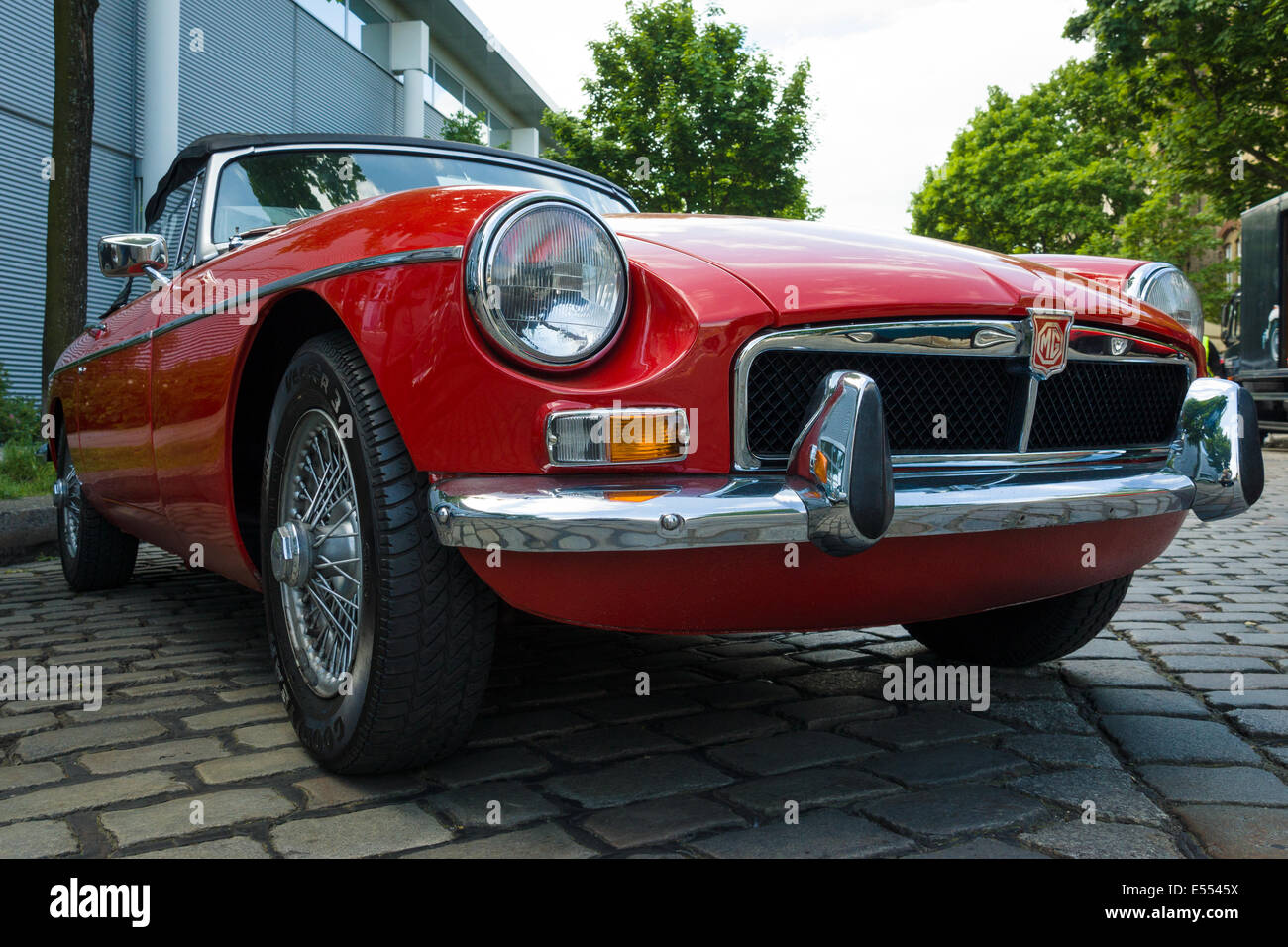 BERLIN, GERMANY - MAY 17, 2014: A sports car MG MGB 1800 convertible ...