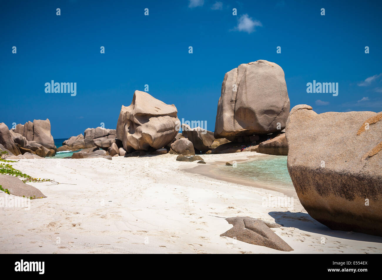 Unique Secluded Beach In The Seychelles Stock Photo - Alamy