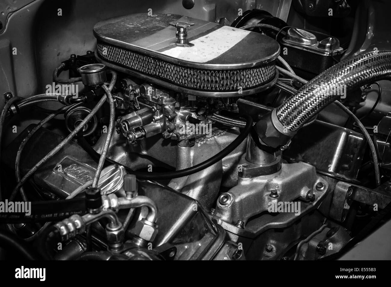 1955 chevrolet engine Black and White Stock Photos & Images - Alamy