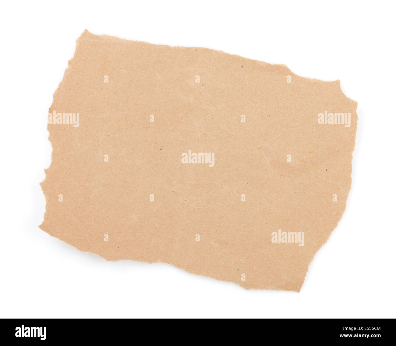 Brown paper sheet. Isolated on white background Stock Photo - Alamy