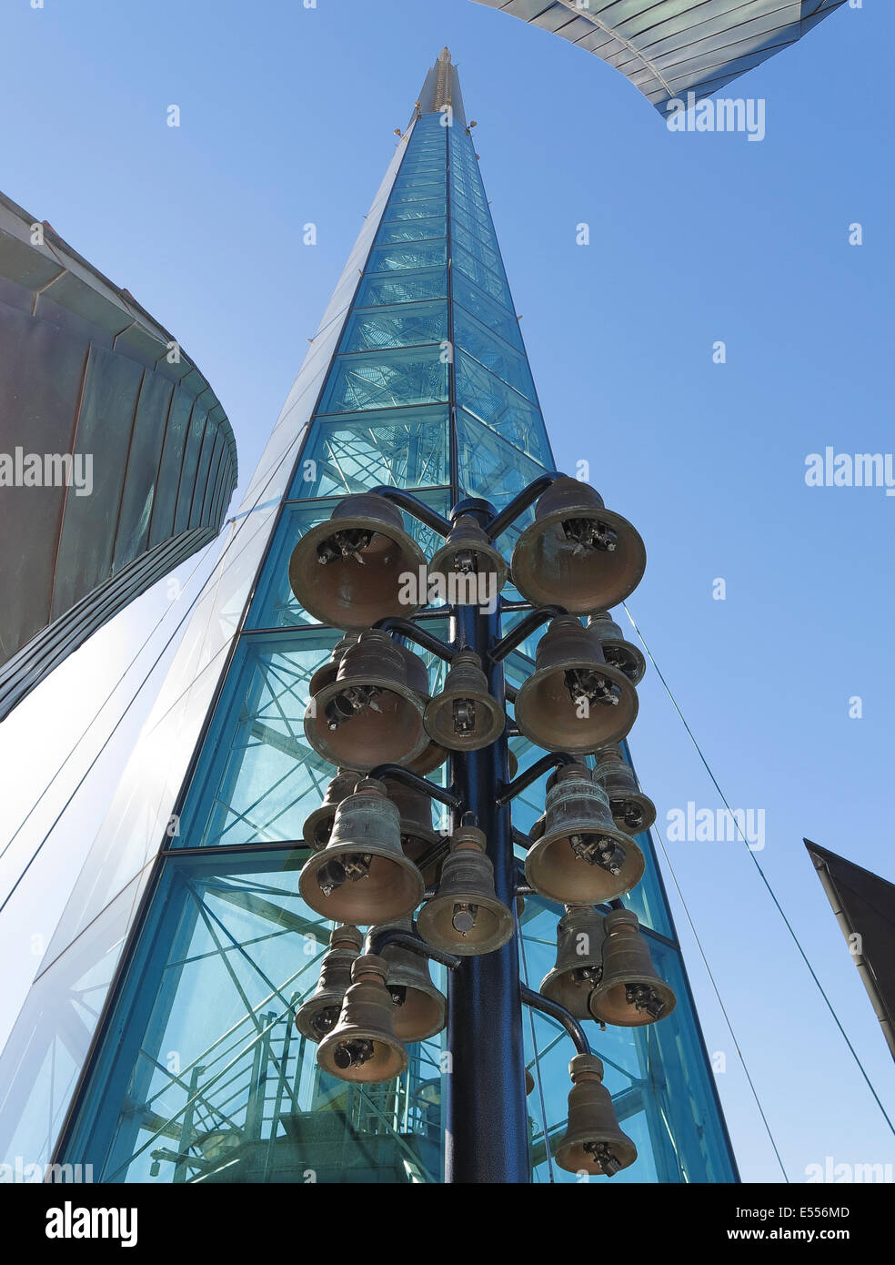 Bells at the top of the Bell Tower in Perth, Western Australia Stock ...