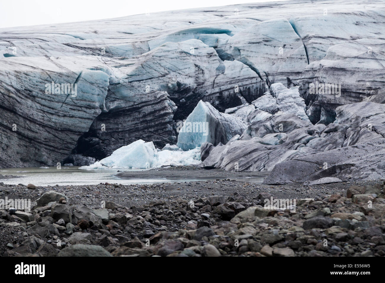 Glacial ice cap at Svinafellsjokull Glacier, Iceland Stock Photo - Alamy