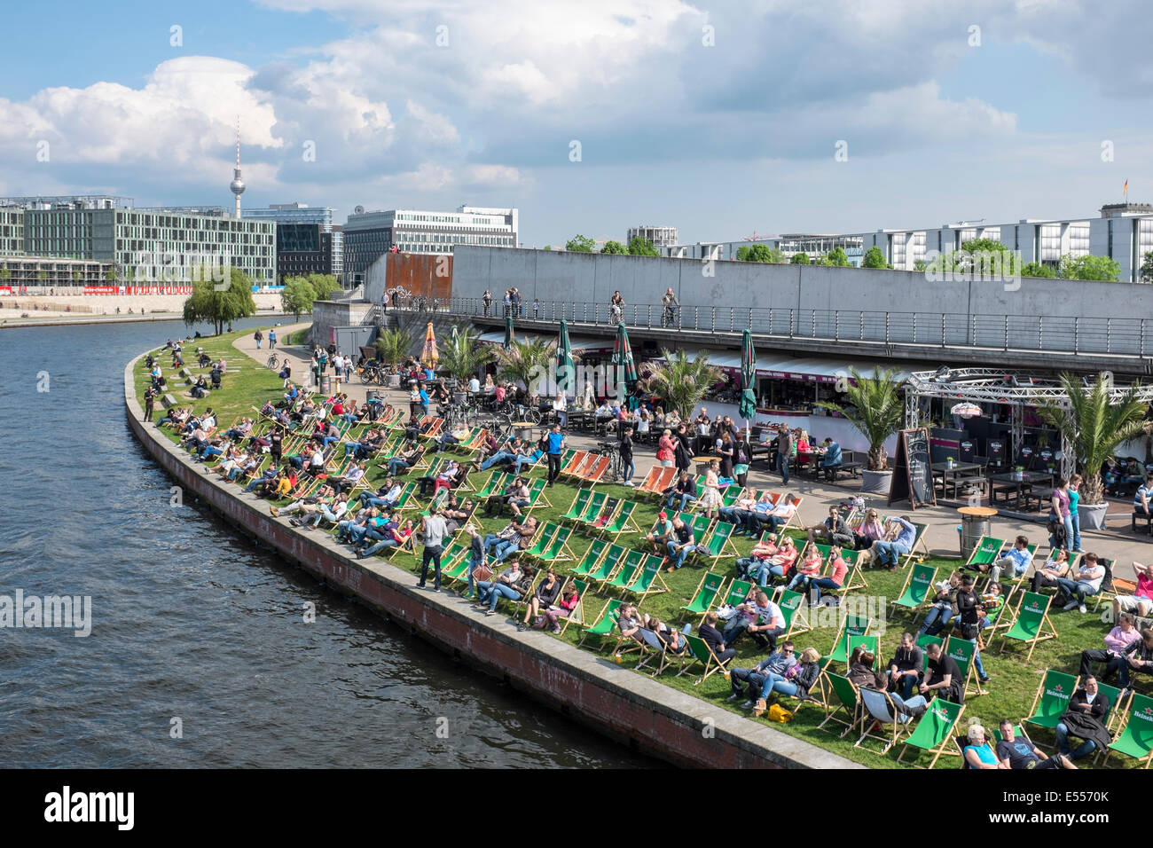 Capital Beach, Spree River, Berlin, Germany Stock Photo - Alamy