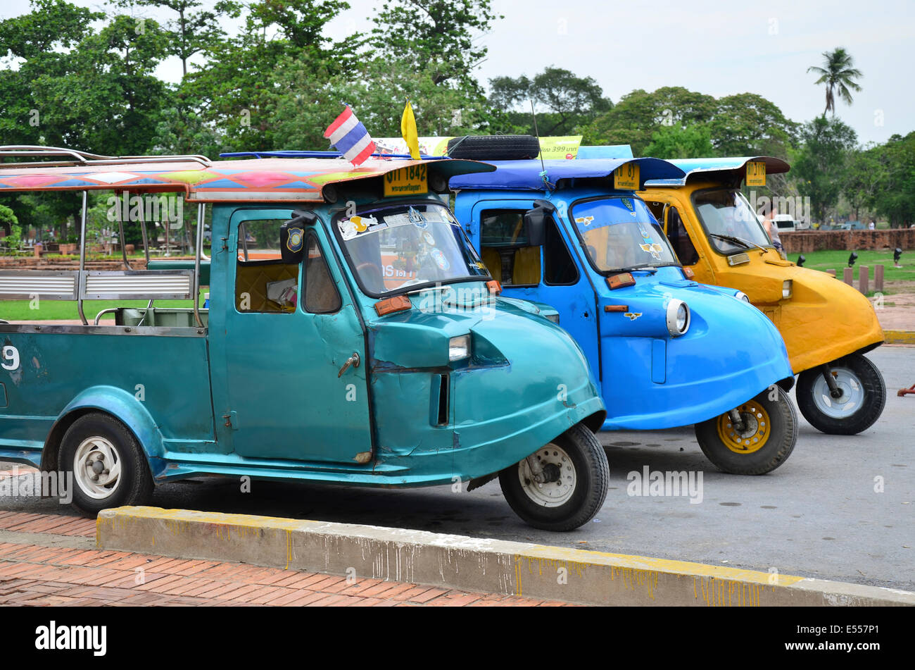 Tuk tuks in Ayutthaya, Thailand Stock Photo - Alamy
