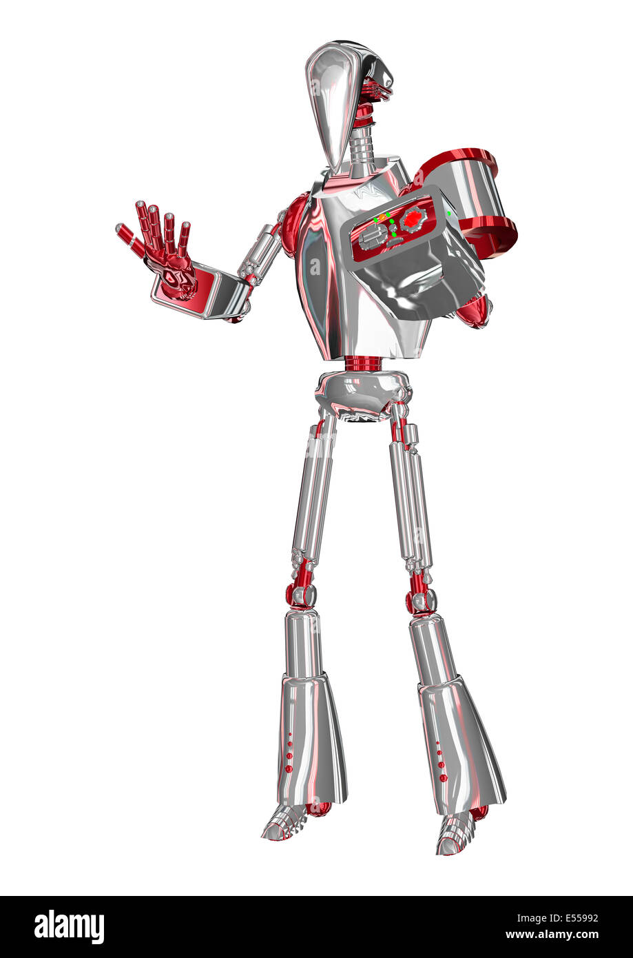 3D digital render of a droid isolated on white background Stock Photo ...